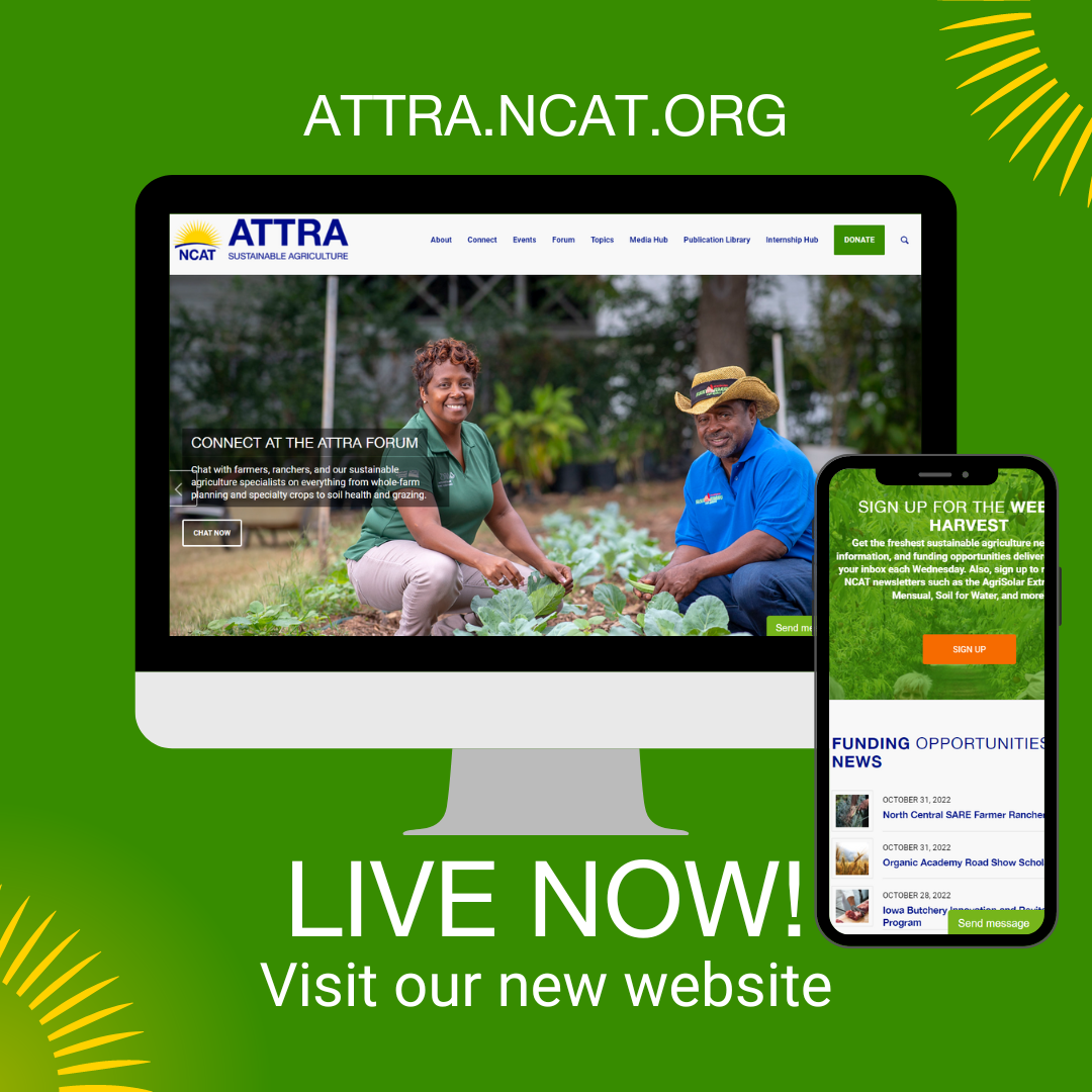 National Sustainable Agriculture Program Launches New Interactive Website for Farmers – NCAT